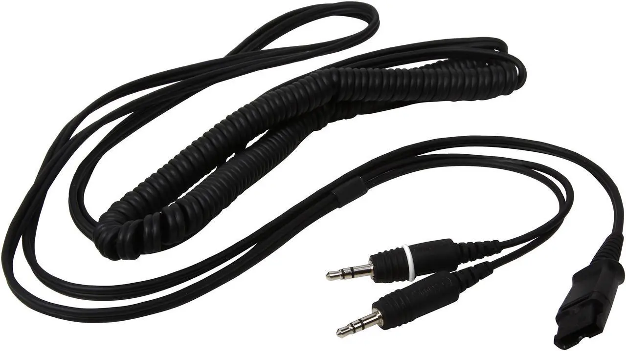 Plantronics Quick Disconnect to Dual 3.5mm Cable (28959-01) - Newegg.com