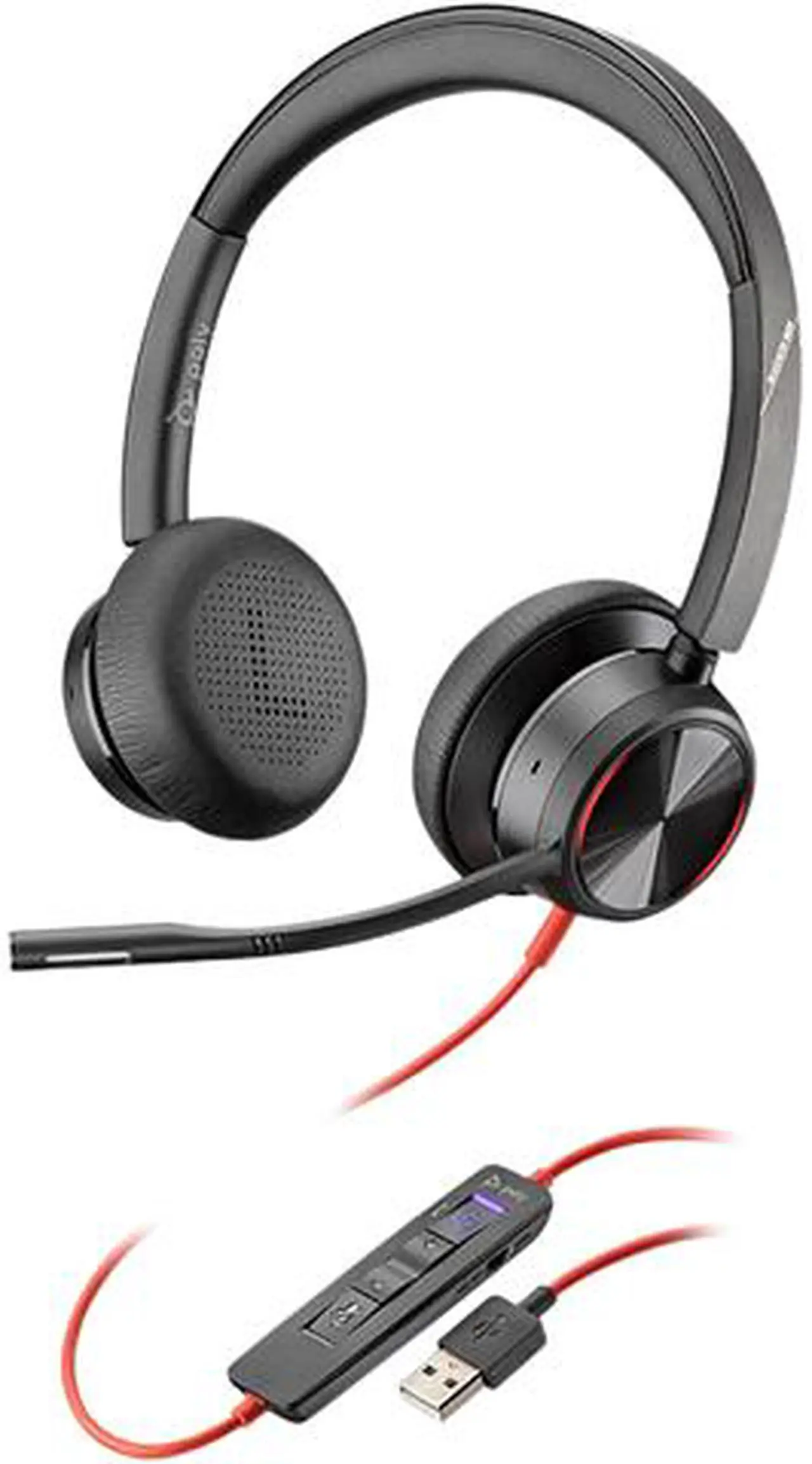 Poly - Blackwire 8225 Wired Headset with Boom Mic (Plantronics) - Dual ...