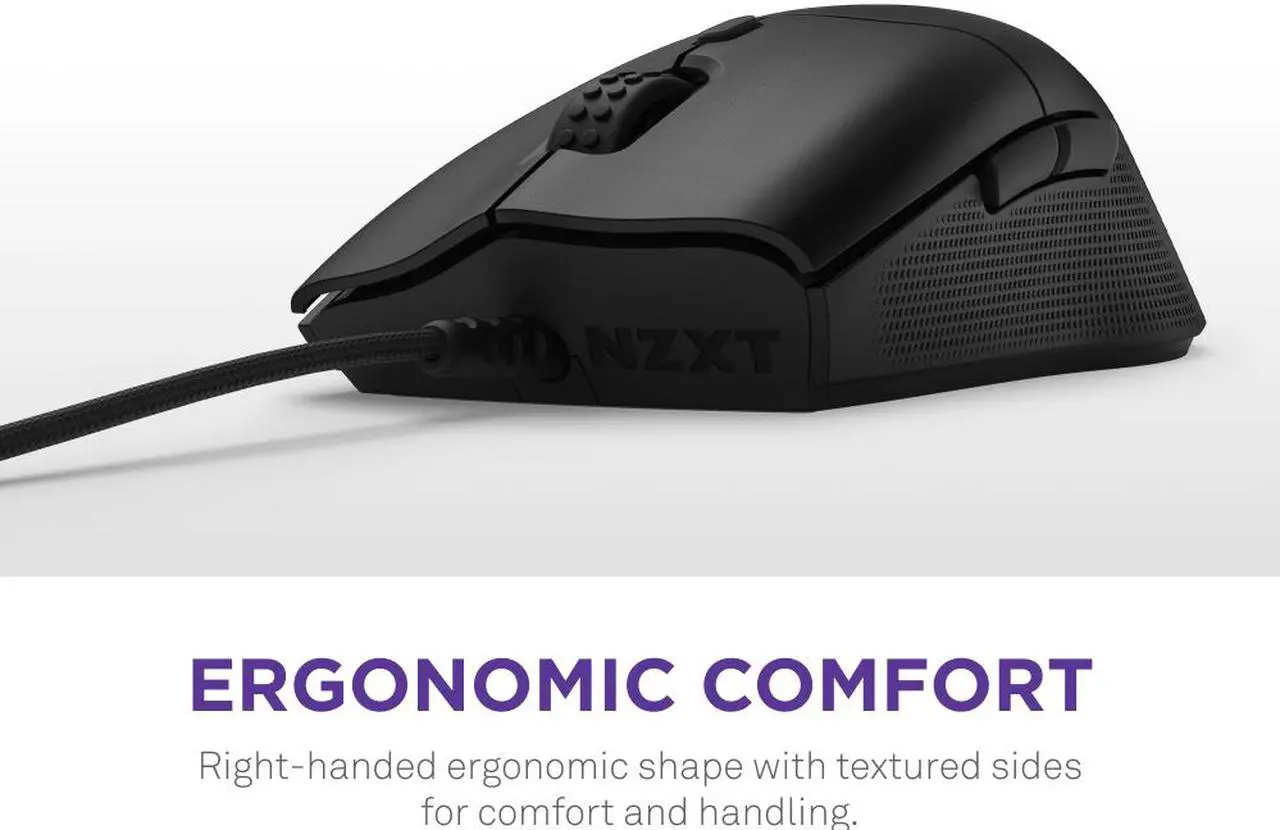 NZXT Lift 2 Ergo LIGHTWEIGHT Ergonomic Wired Gaming Mouse, optical ...
