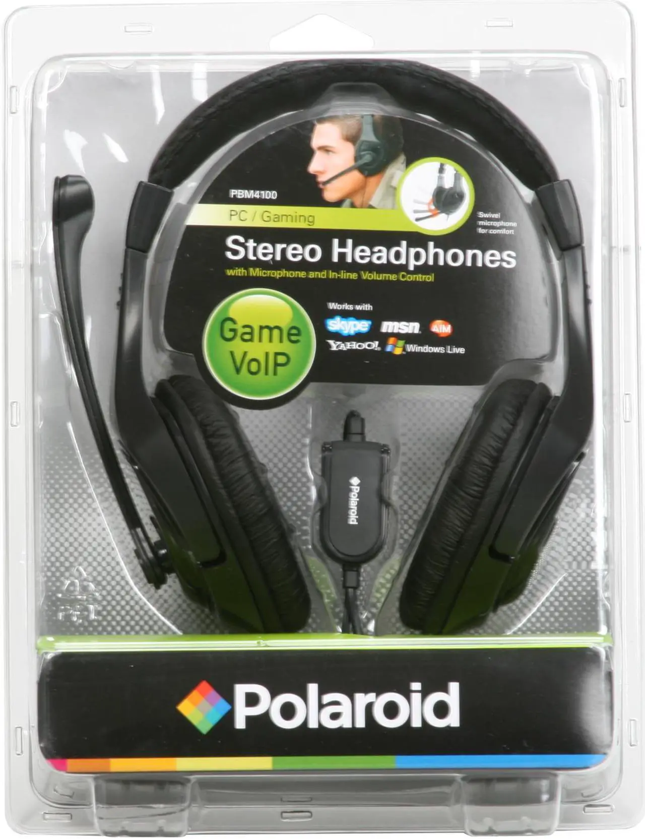 Polaroid PBM 4100 Circumaural PC / Gaming Stereo Headset - Newegg.com