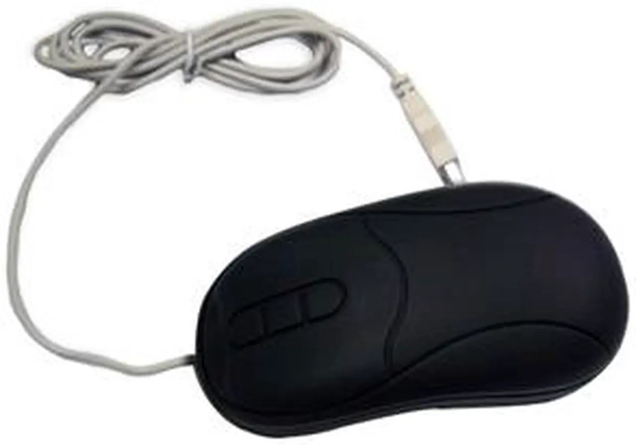 GRANDTEC MOU-600 Black Wired Optical Virtually Indestructible Mouse ...