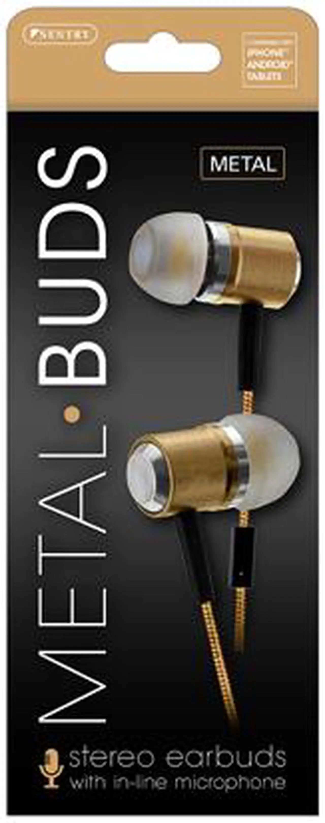 Sentry Gold HPS-HM374 MicBuds Metal Stereo Ear Buds With Built-In Mic ...