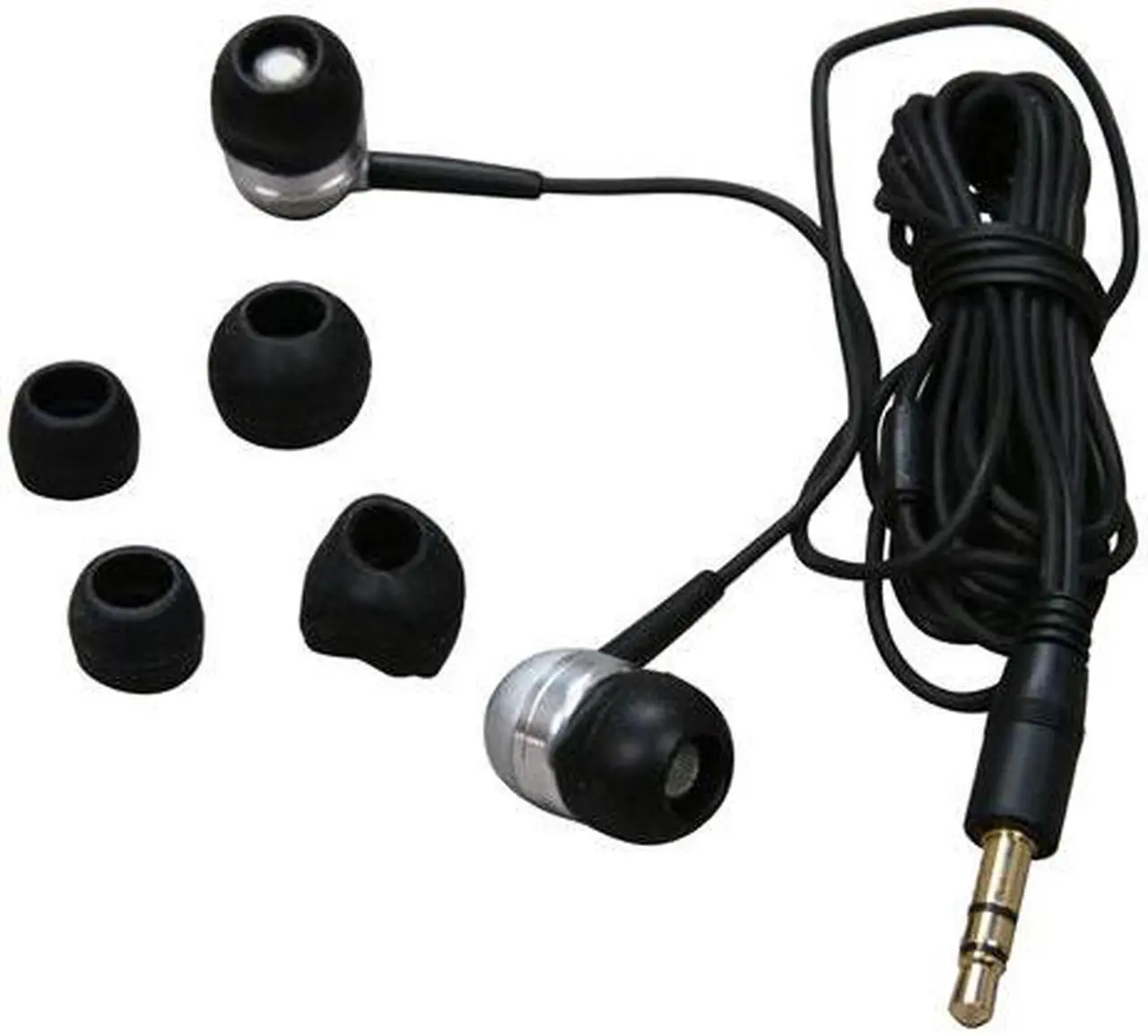 Fuji Labs Pro Stereo Silicon Acoustic Earbuds, Silver - Newegg.com