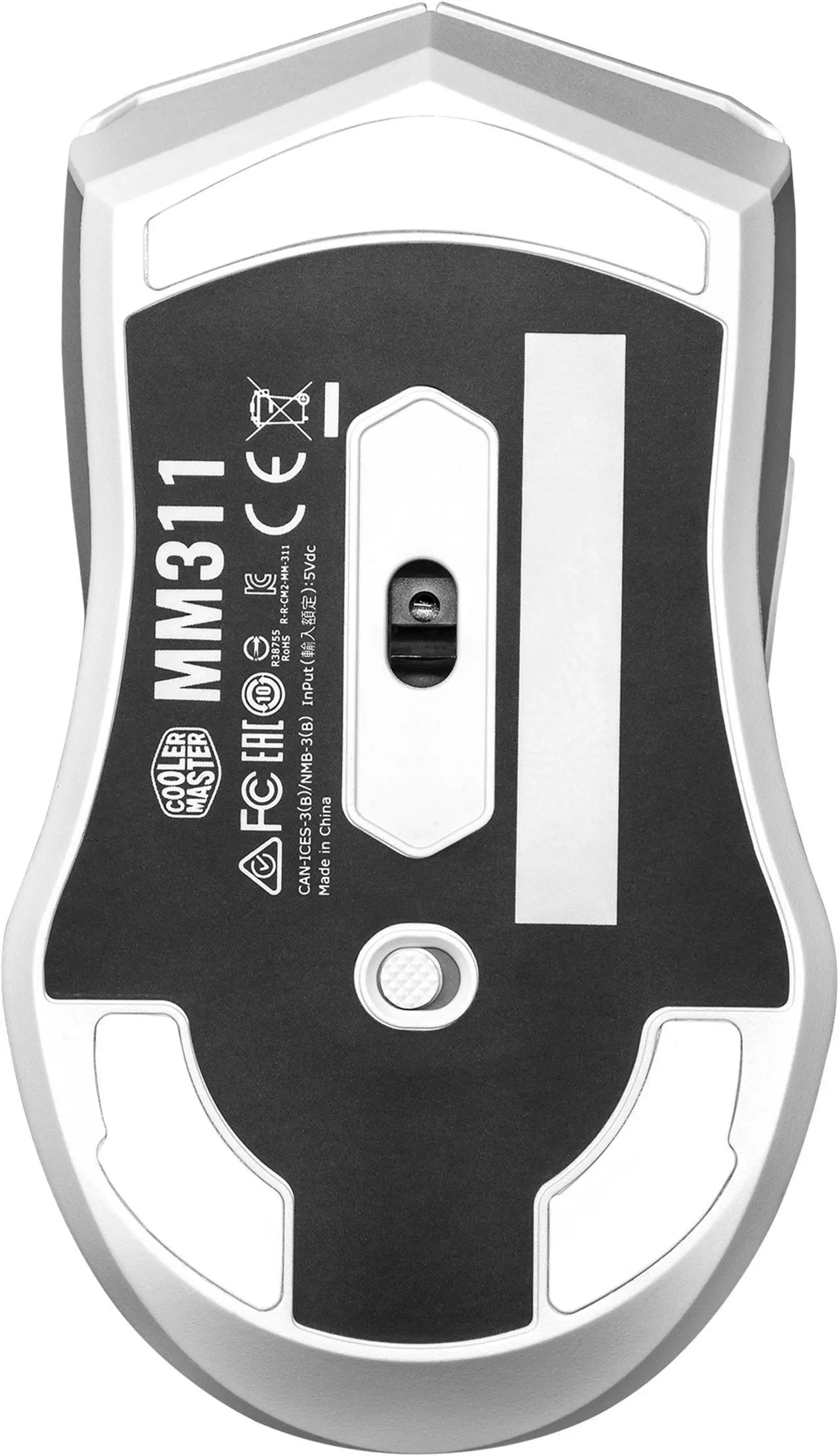 Cooler Master MM311 White Gaming Mouse with Adjustable 10,000 DPI, 2.4 ...