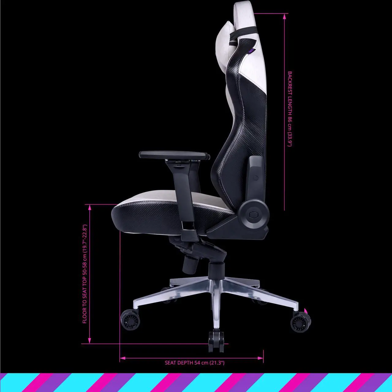 Cooler Master Caliber X1C Gaming Chair Gray Ergonomic 360° Swivel, 180 ...