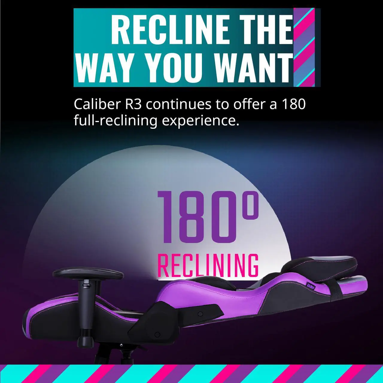 Cooler Master Caliber R3 Gaming Chair Black Ergonomic 360° Swivel, 180 ...