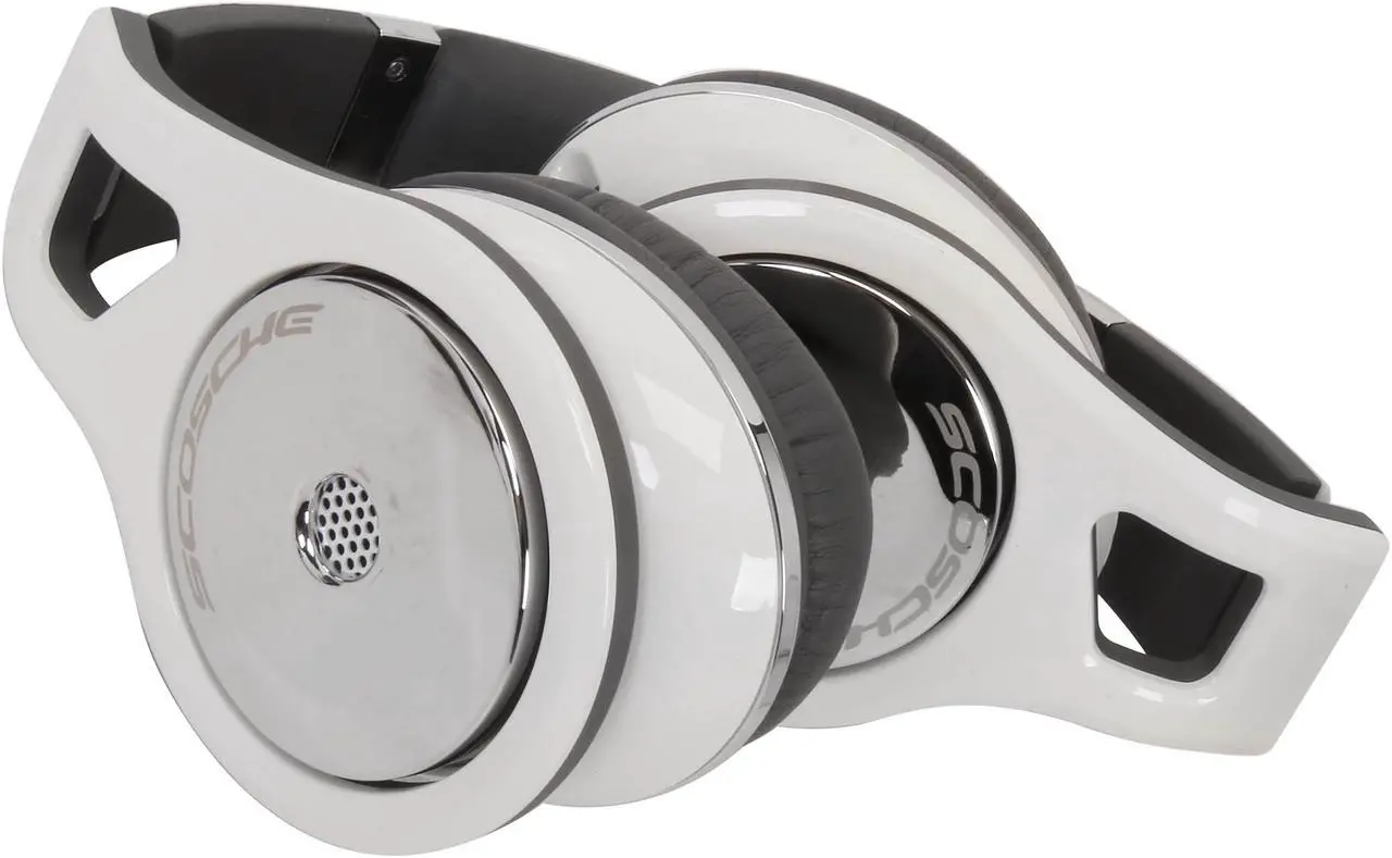 SCOSCHE White RH1056M Reference Headphones with tapLINE Remote & Mic ...