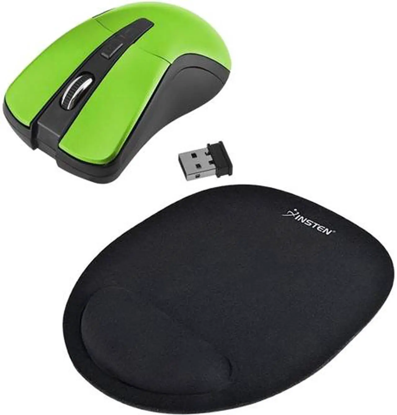 Insten 2075401 Green RF Wireless Optical Mouse - Newegg.com
