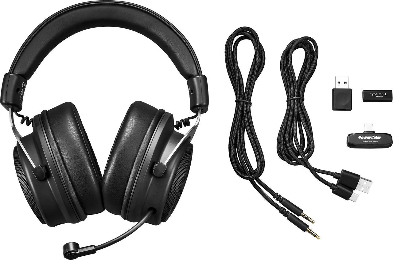 PowerColor ALPHYN AH10 Wireless Gaming Headset, Type-C Wireless (2.4GHz ...