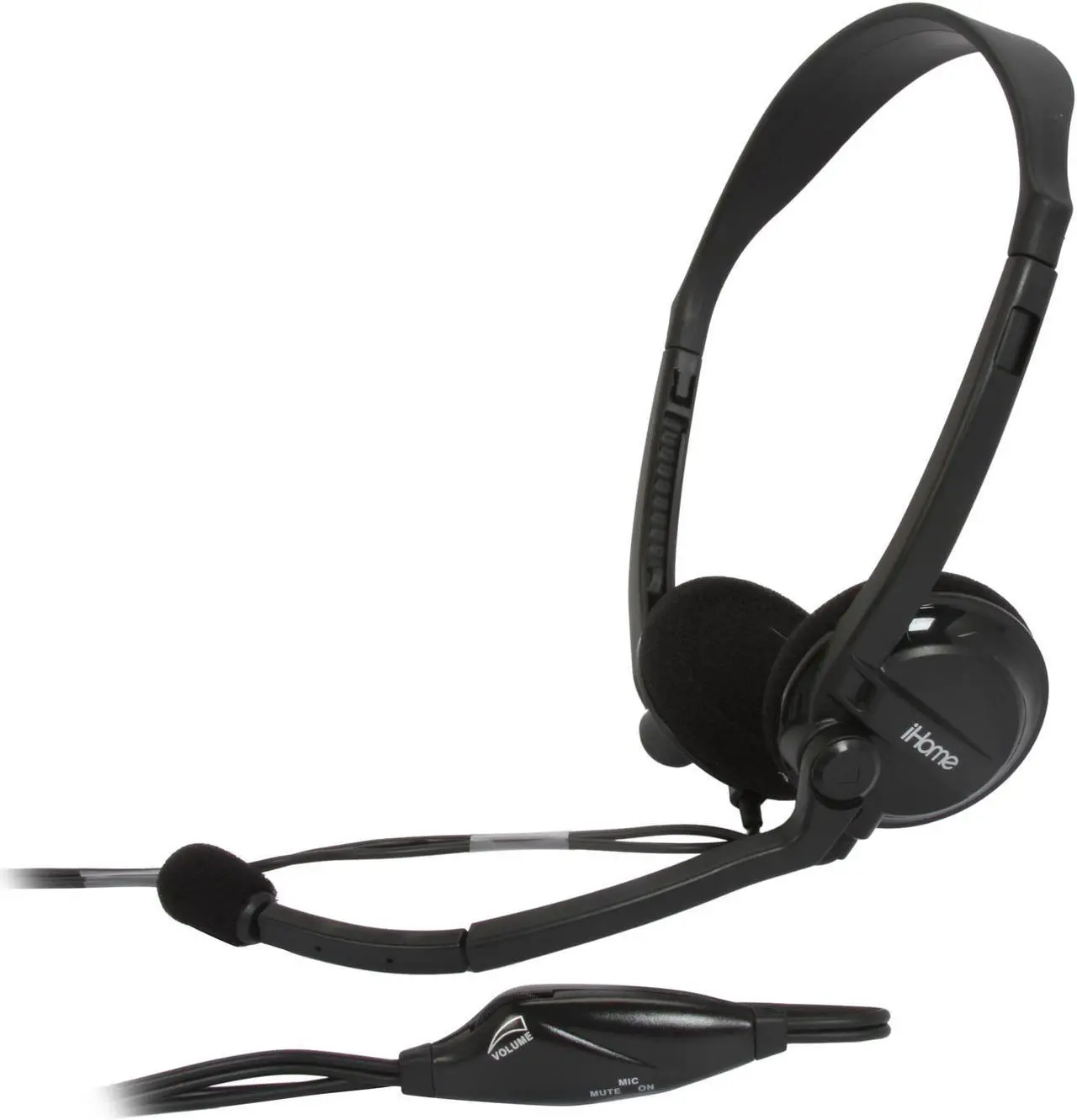 iHome IH-H400AB Supra-aural Black Lifetalks Basic Headset - Newegg.com