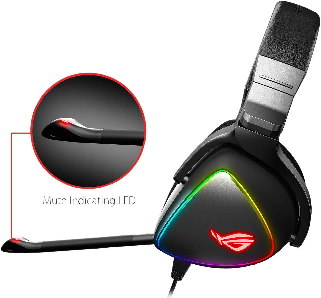 ASUS ROG Delta RGB gaming headset with Hi-Res ESS Quad-DAC, circular ...