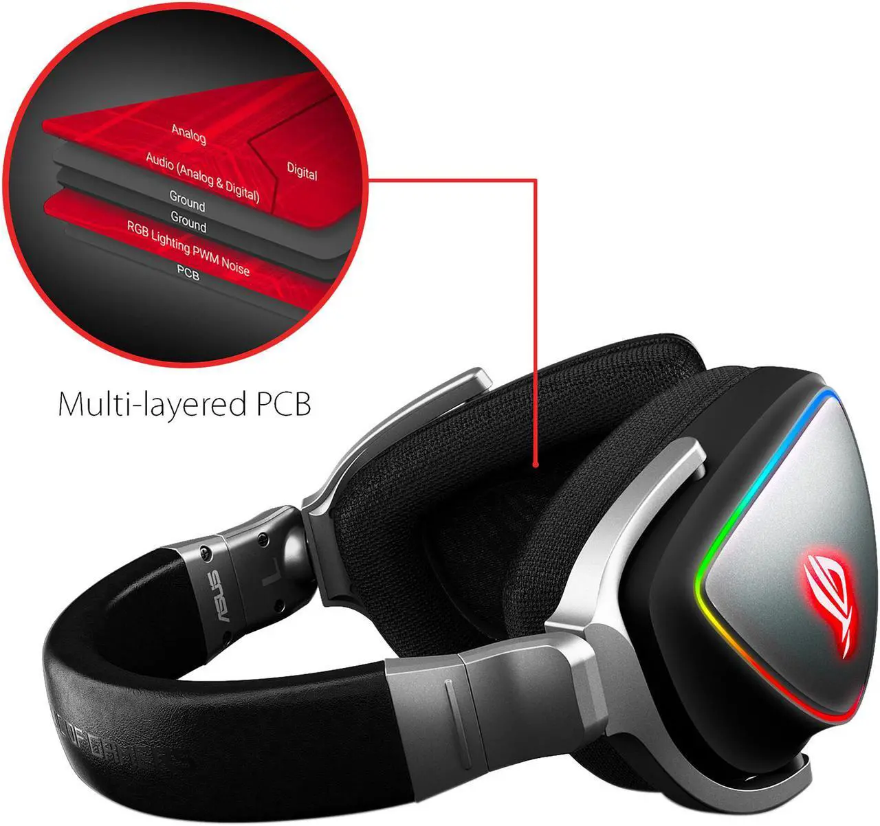 ASUS ROG Delta RGB gaming headset with Hi-Res ESS Quad-DAC, circular ...