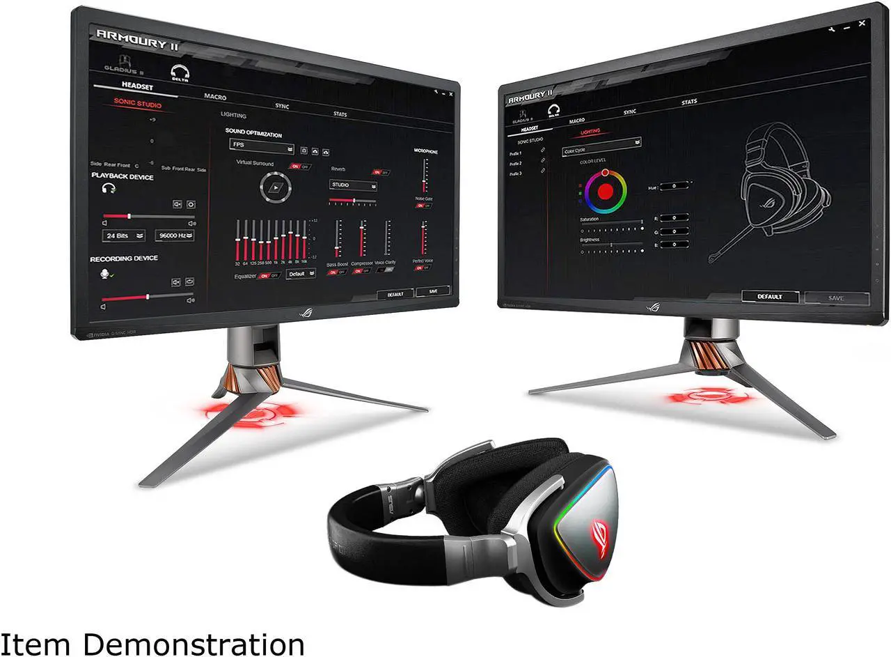 ASUS ROG Delta RGB gaming headset with Hi-Res ESS Quad-DAC, circular ...