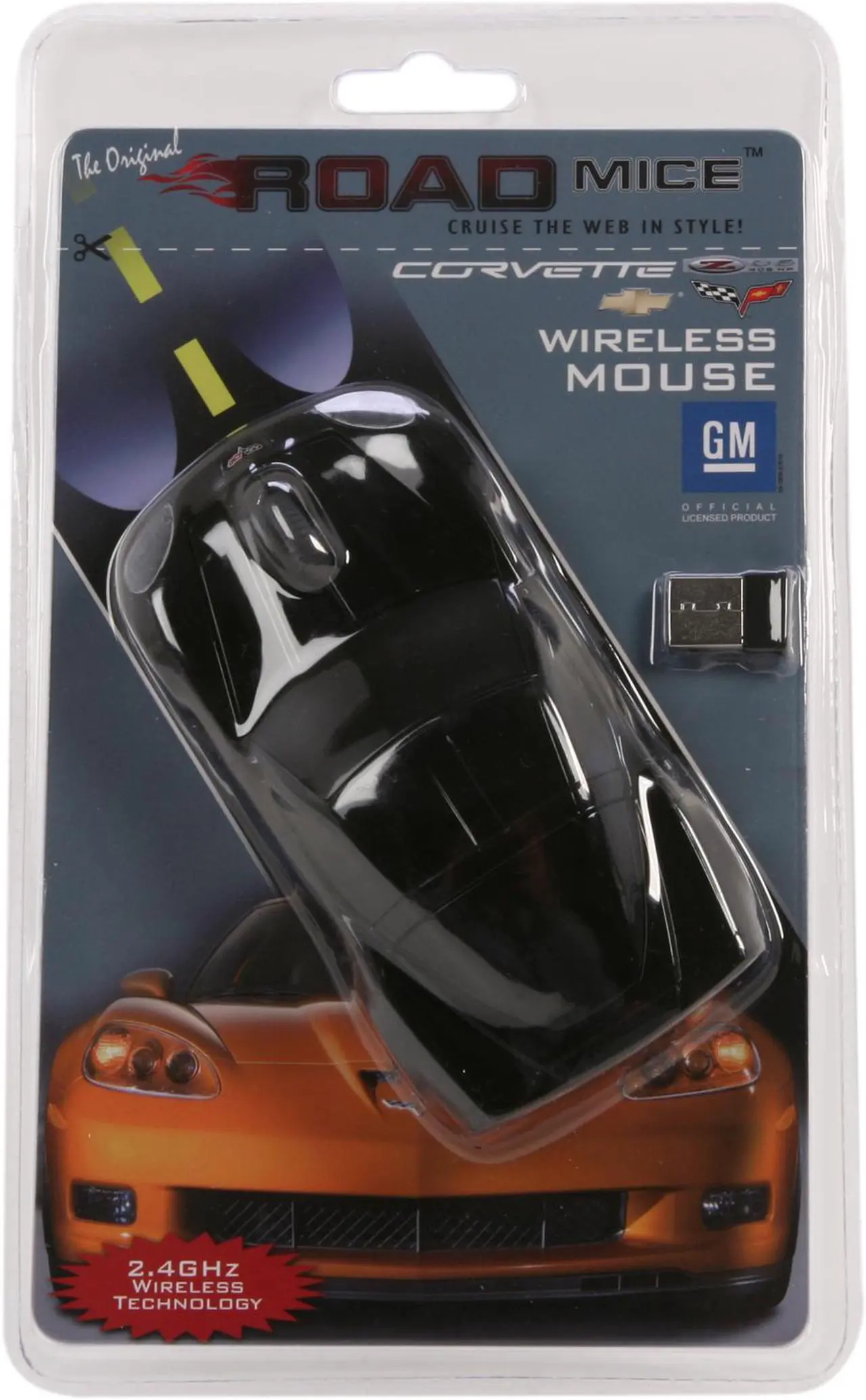 Road Mice RM-08CHCZKXA Black RF Wireless Optical Chevrolet Corvette ...