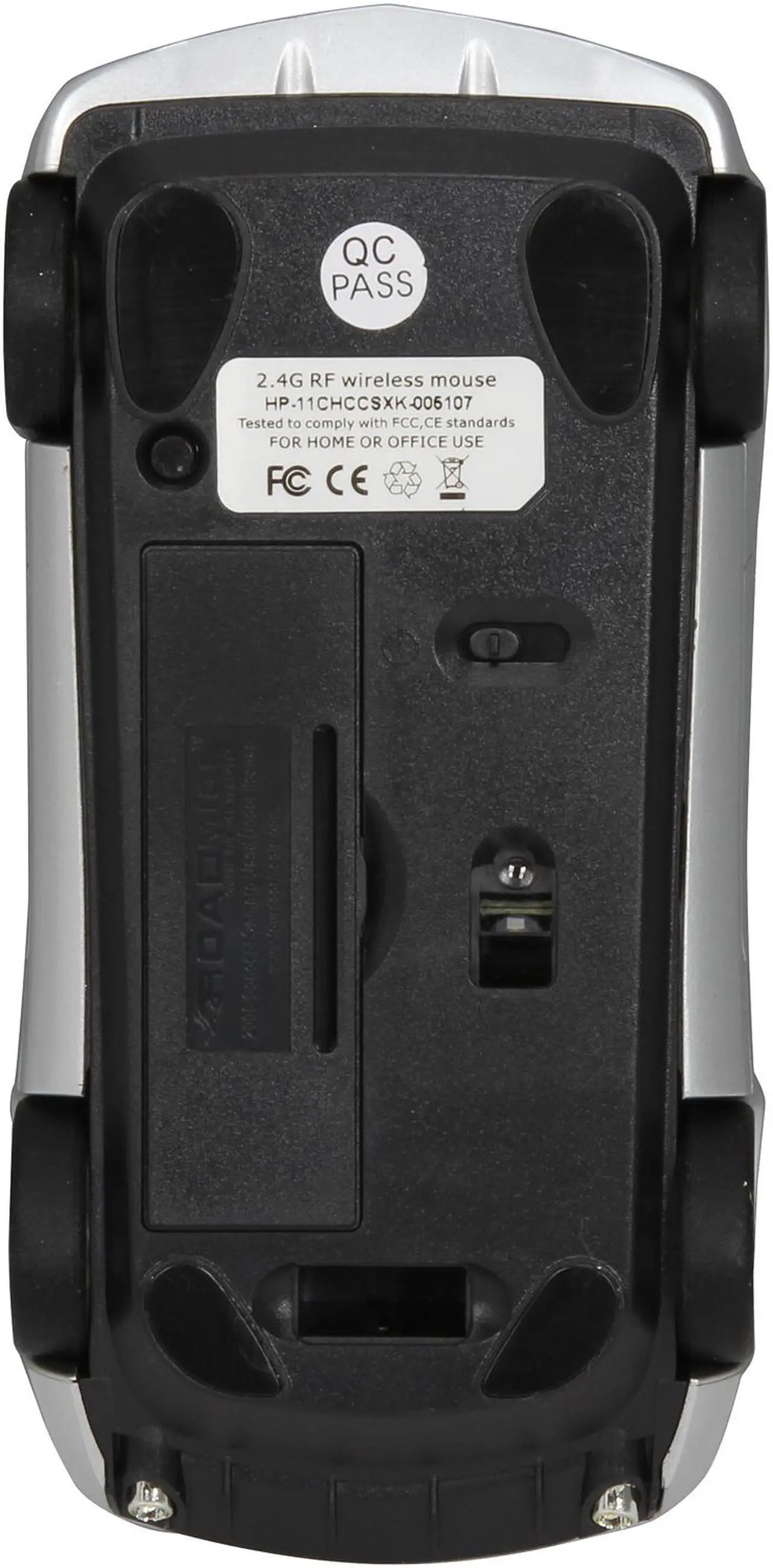 Road Mice Camaro HP-11CHCCSXK Silver/Black RF Wireless Optical Mouse ...