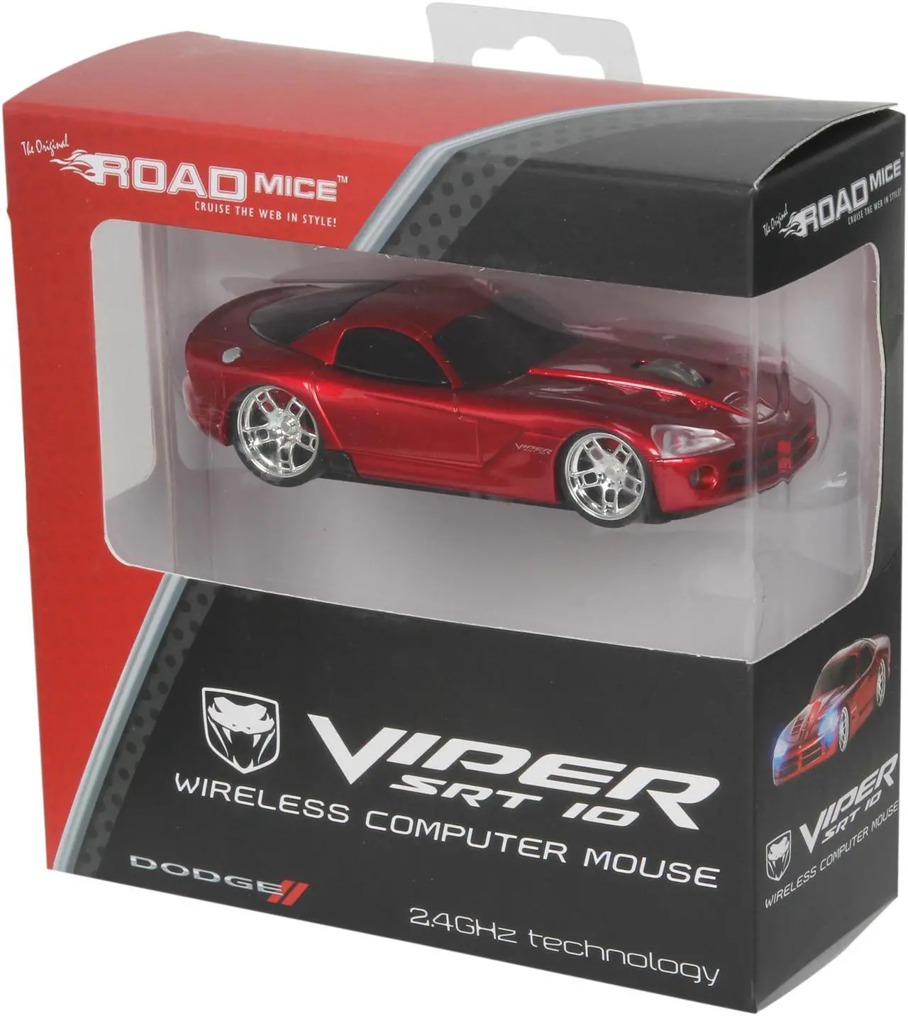 Road Mice Viper SRT10 HP-11DGVSRXA Red RF Wireless Optical Mouse ...