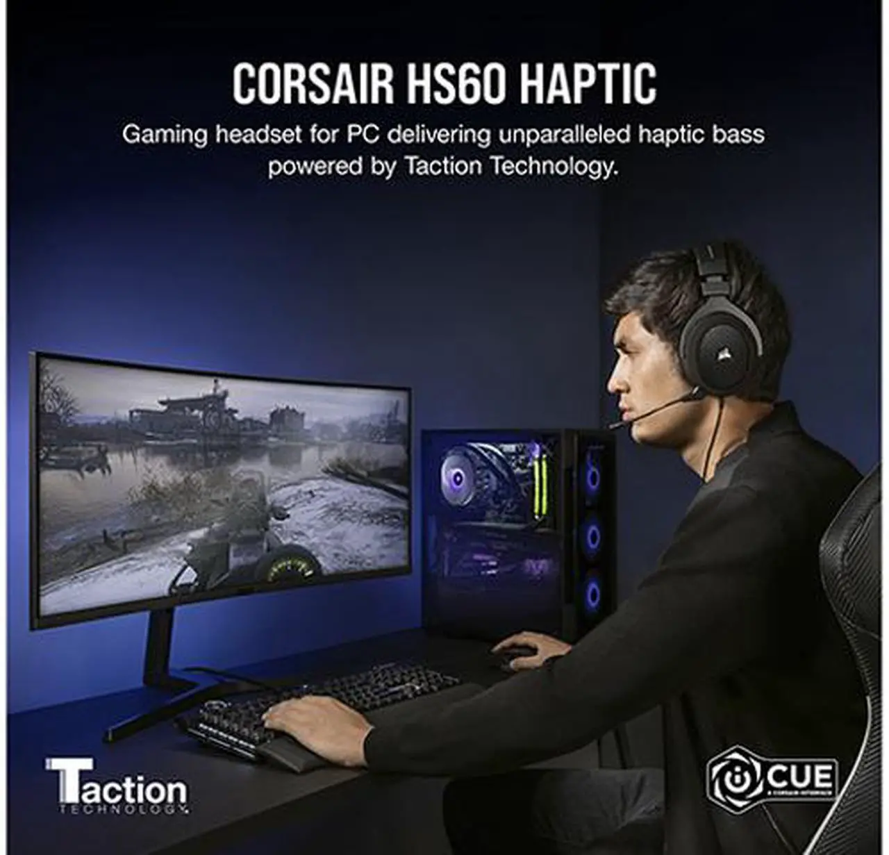 Open Box: HS60 HAPTIC Stereo Gaming Headset with Haptic Bass — Carbon ...