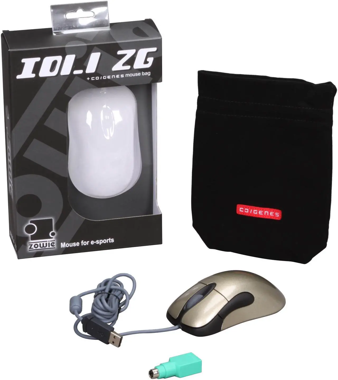 zowie IO1.1 ZG "Champagne" Microsoft IO1.1 Mouse w. Co/Genes Deluxe ...