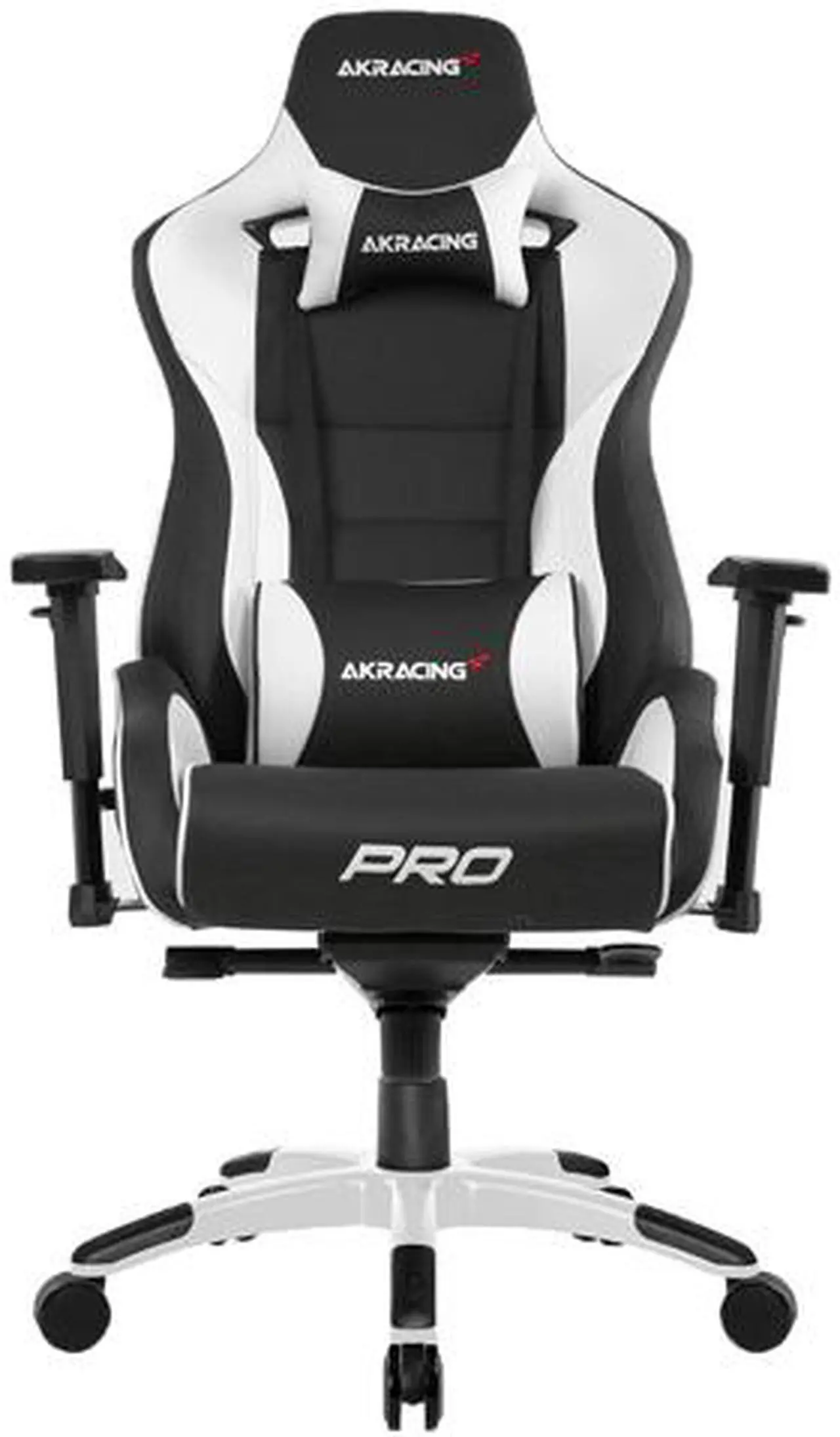 AKRacing Masters Series Pro Gaming Chair, 4D Adjustable Armrests, 180 Degrees Recline - White ...