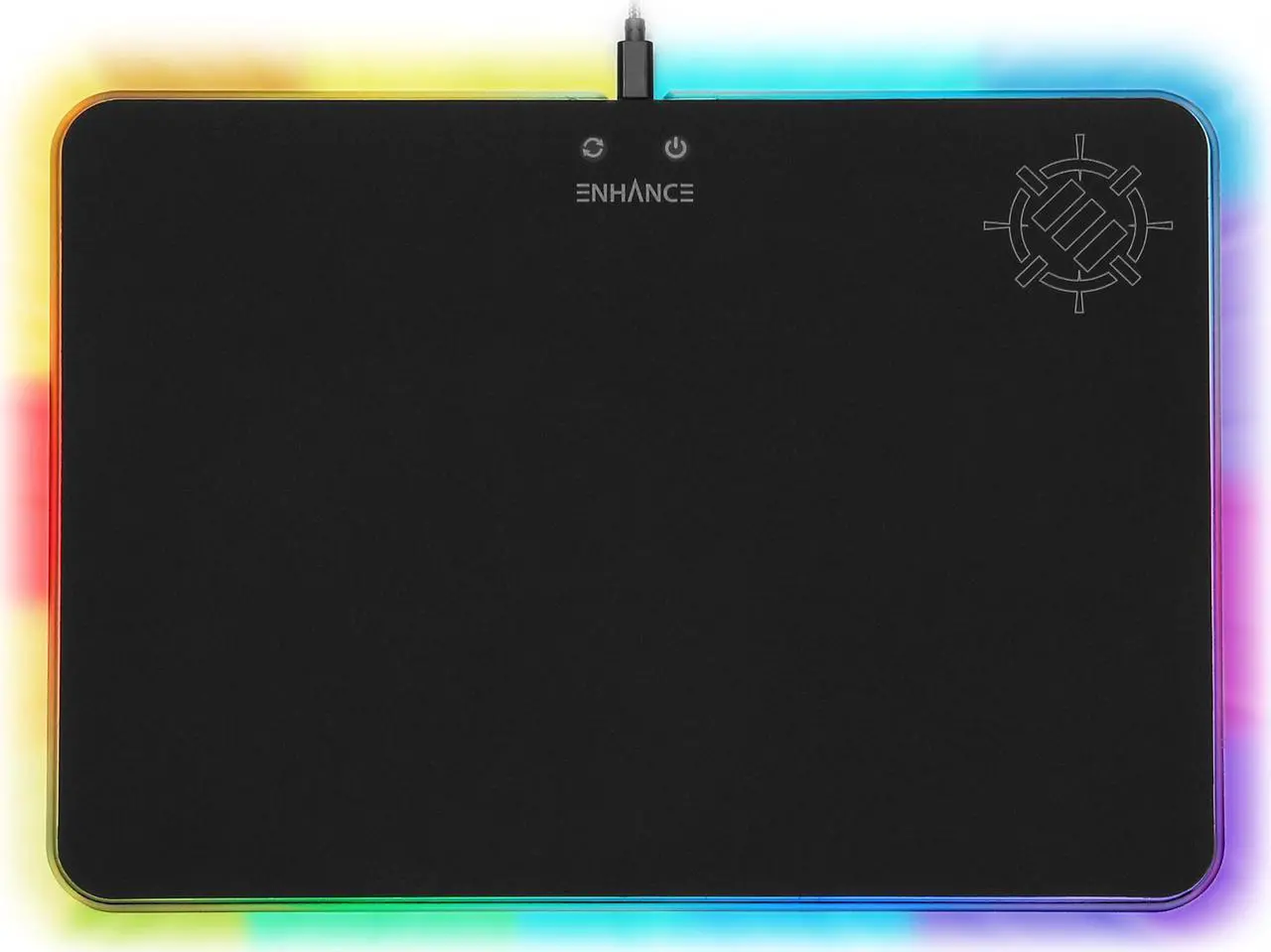 ENHANCE Large LED Gaming Mouse Pad with Fabric Surface - Hard Mouse Mat ...