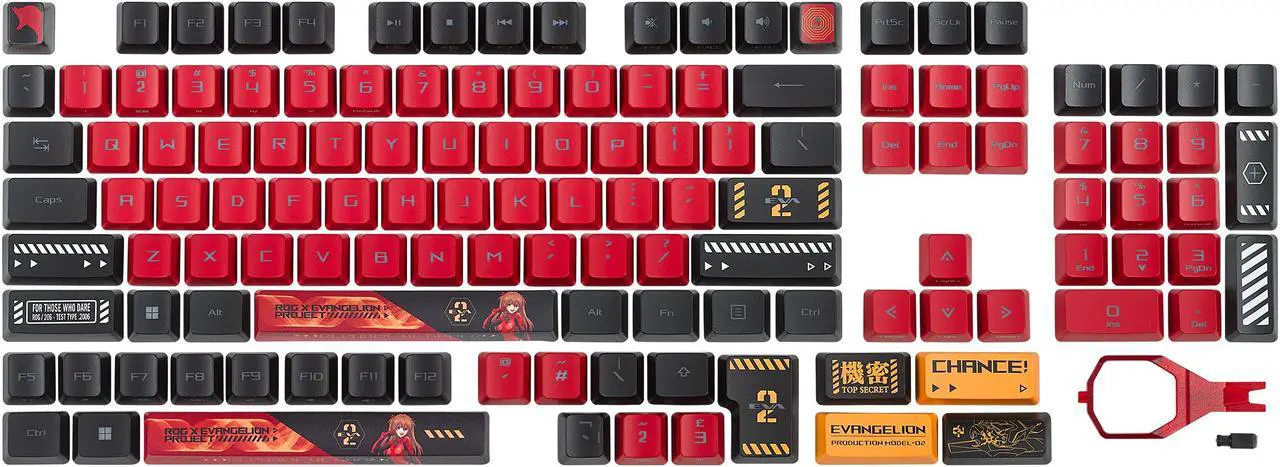 ASUS ROG ABS Keycap Set for ROG RX Optical Mechanical Switches, 127 ...