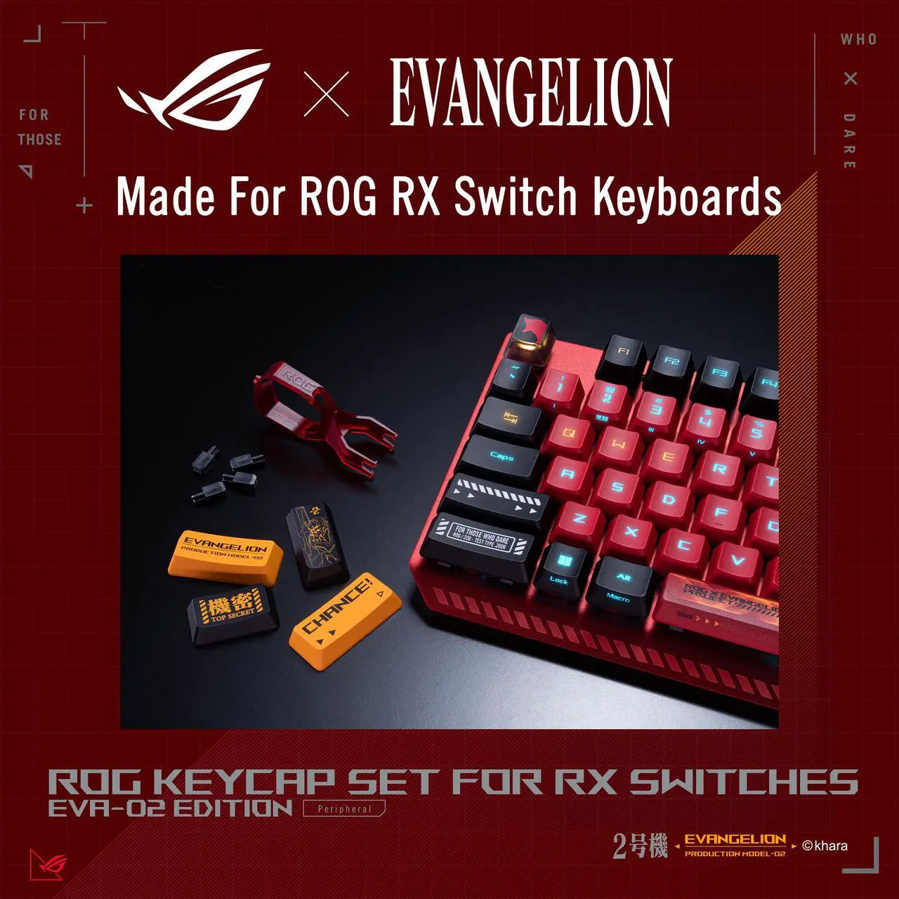 ASUS ROG ABS Keycap Set for ROG RX Optical Mechanical Switches, 127 ...