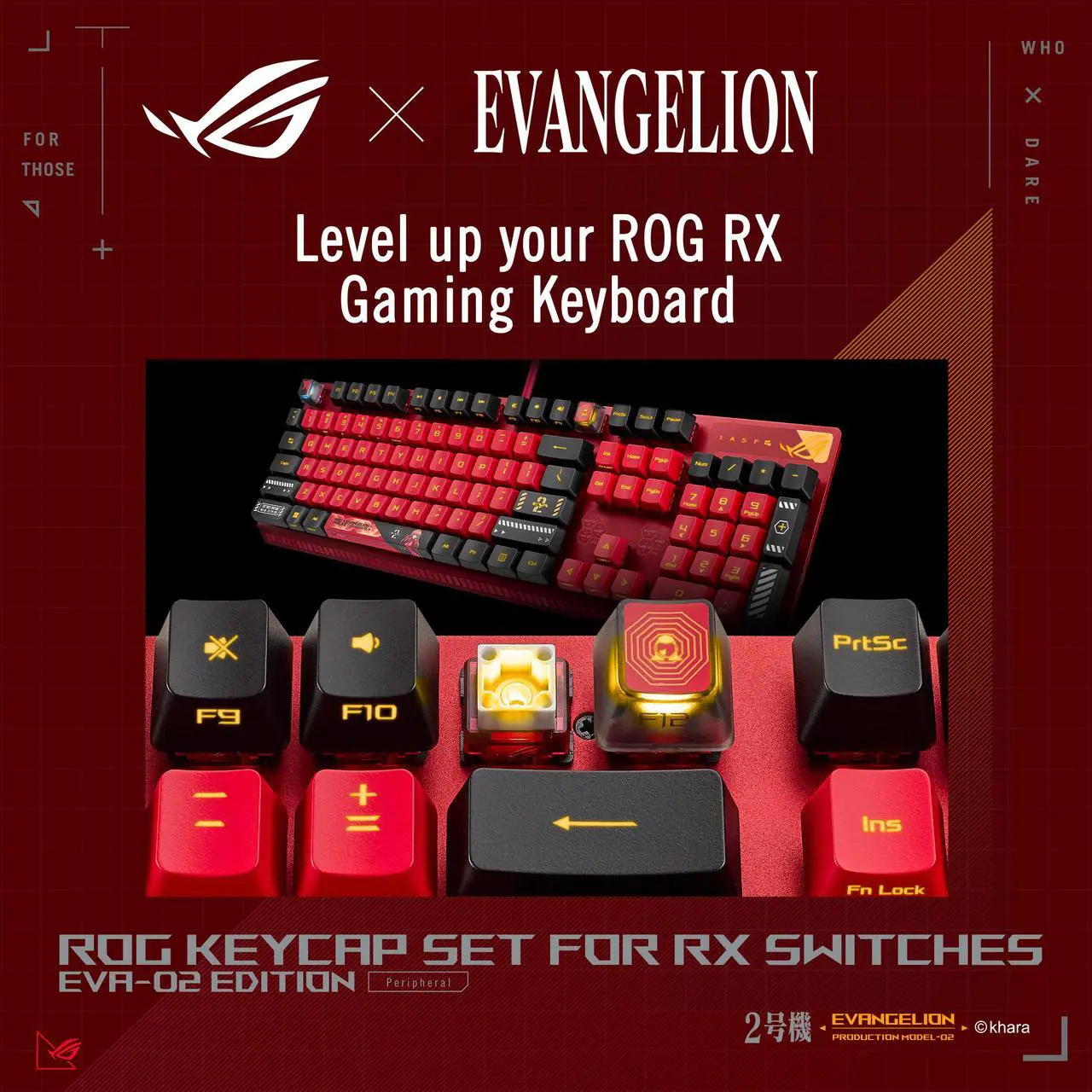 ASUS ROG ABS Keycap Set for ROG RX Optical Mechanical Switches, 127 ...