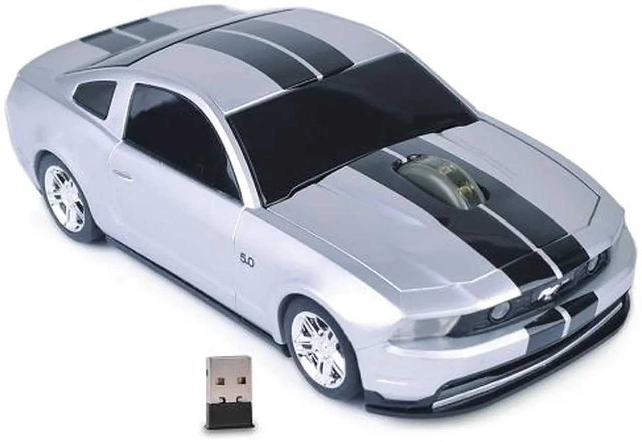 3-Button Road Mice Ford Mustang GT 2.4GHz Wireless Optical Scroll Mouse ...