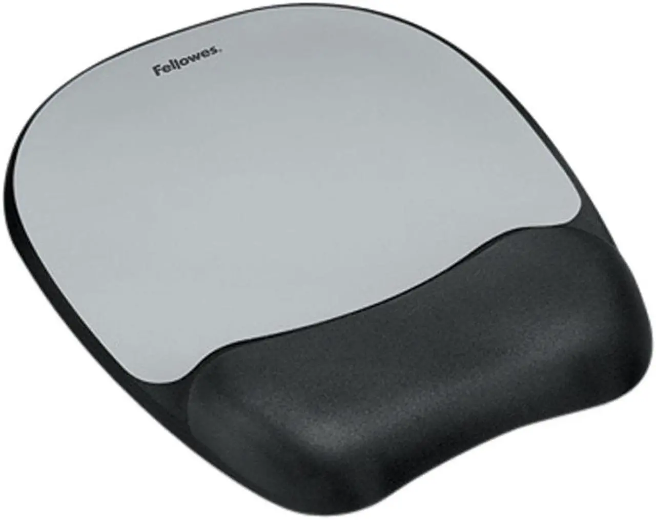 Fellowes 9175801 Memory Foam Mouse Pad/Wrist Rest- Silver Streak ...
