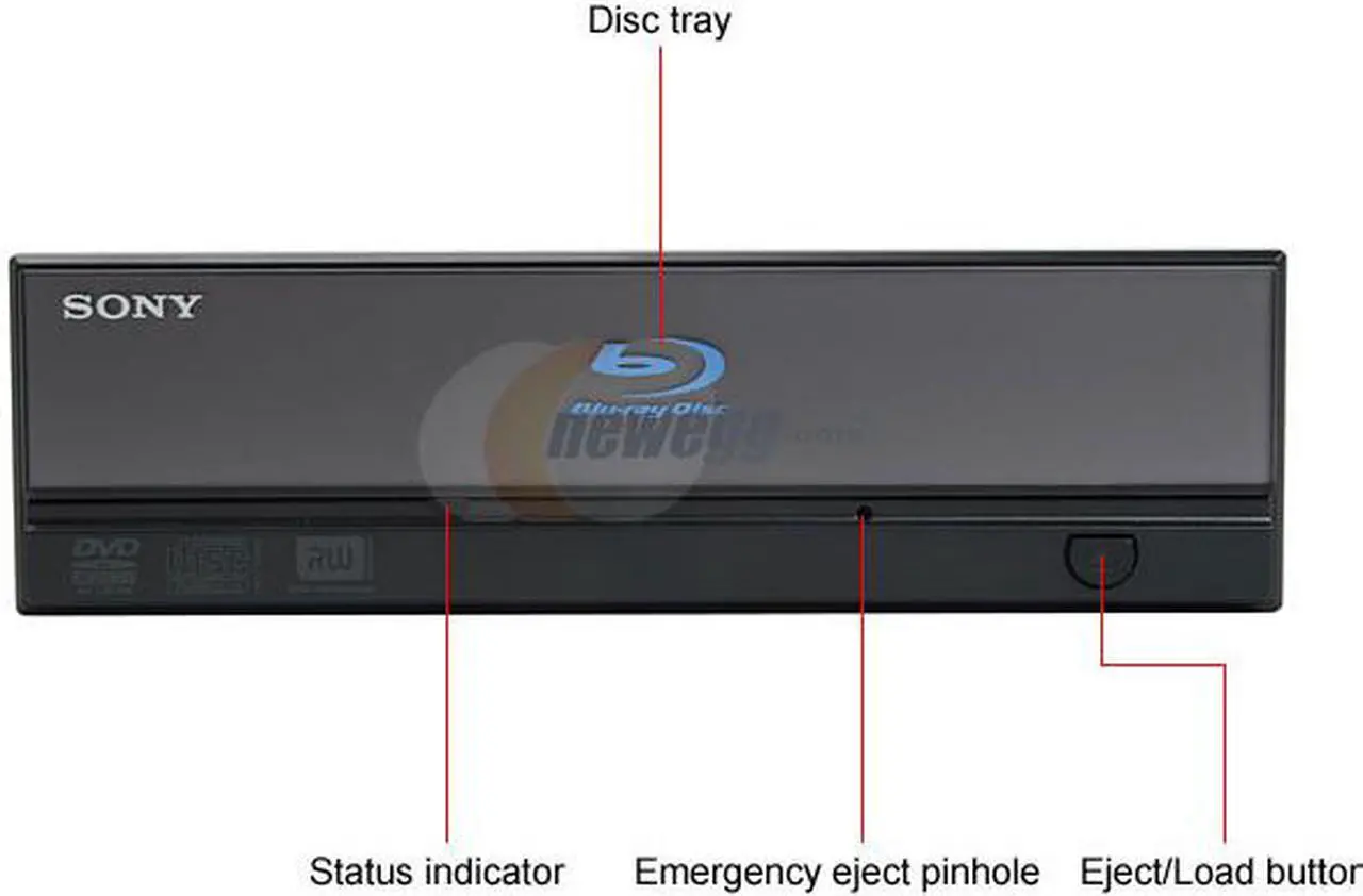 SONY Gray & Black 4X Blu-ray DVD Burner SATA BWU-200S - Newegg.com