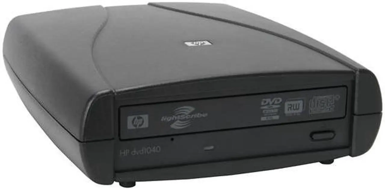 HP USB 2.0 External 20X DVD±R DVD Burner with LightScribe Model ...