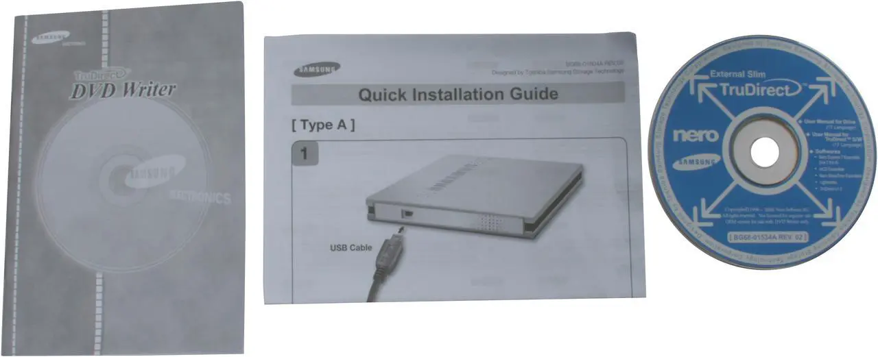 SAMSUNG USB 2.0 White Slot-Load Slim External DVD Writer Model SE-T084M ...