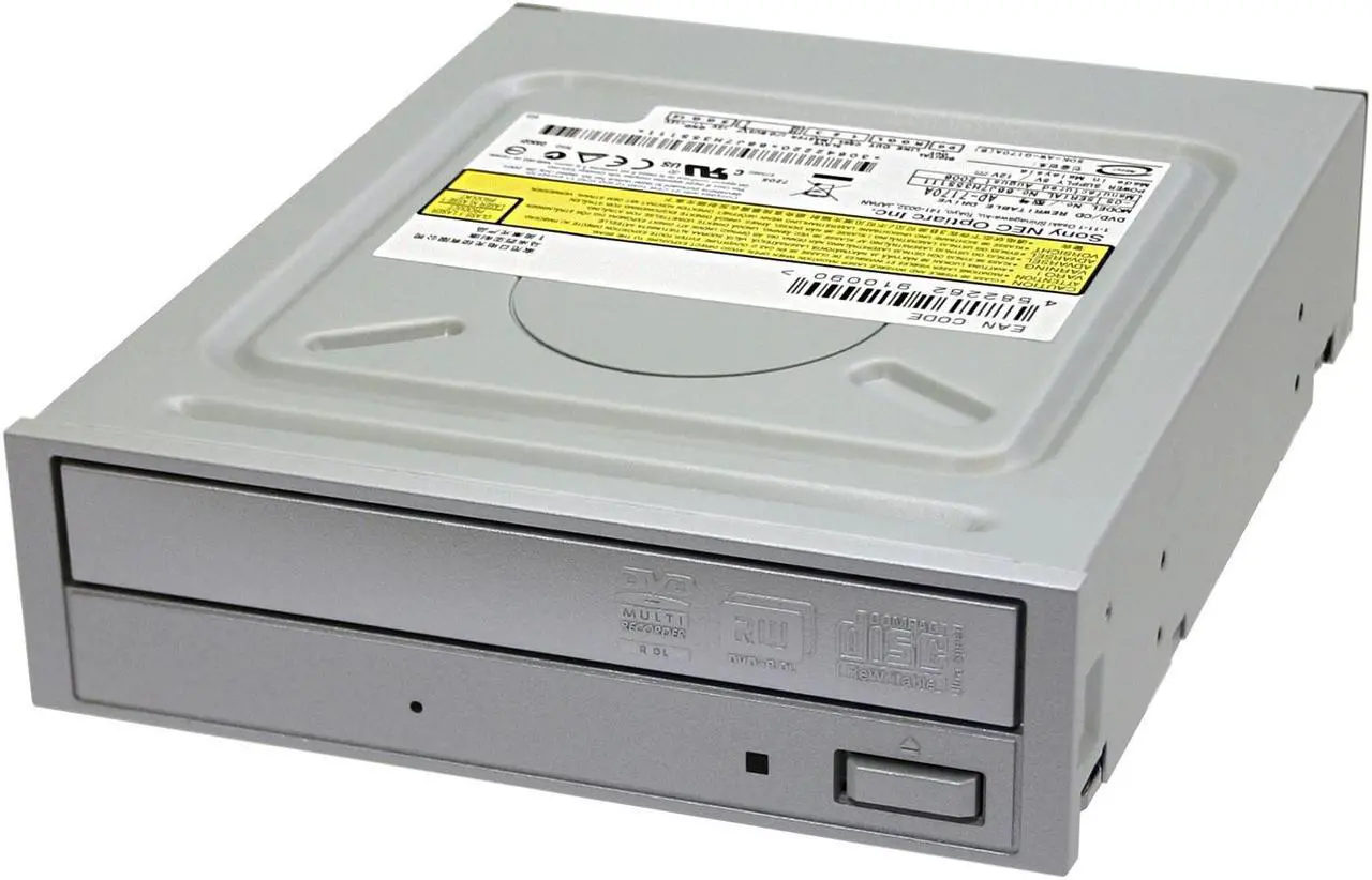 Sony NEC Optiarc Silver 18X DVD+R 8X DVD+RW 8X DVD+R DL 18X DVD-R 6X ...