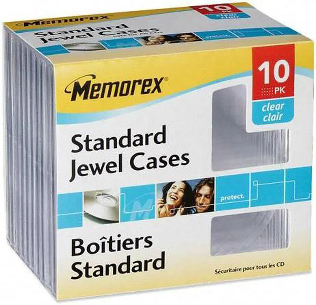 Memorex 01901 Standard CD Jewel Cases Clear - 10 Packs - Newegg.com