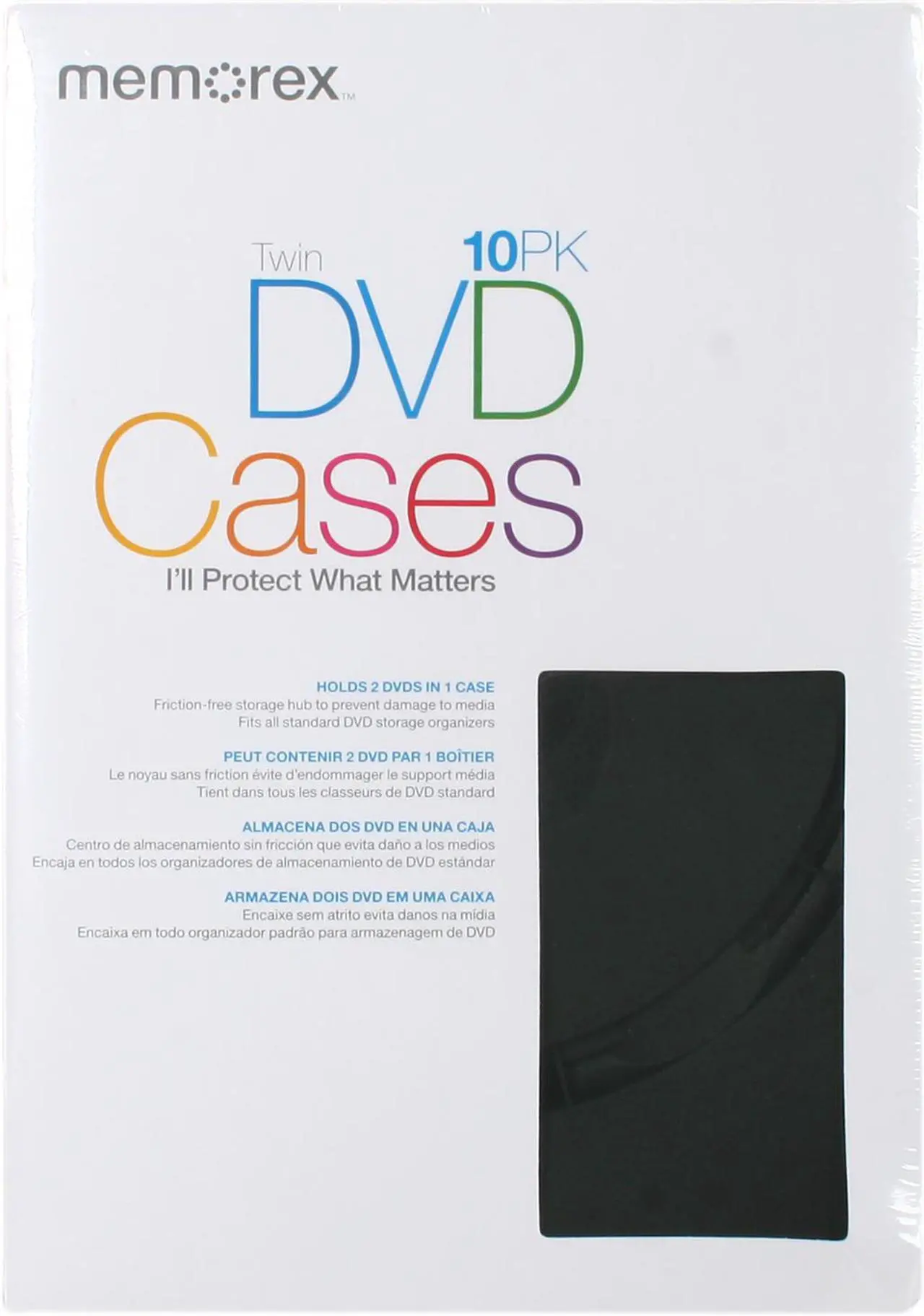 Memorex 01988 14mm Standard Double Black DVD Cases - Newegg.com