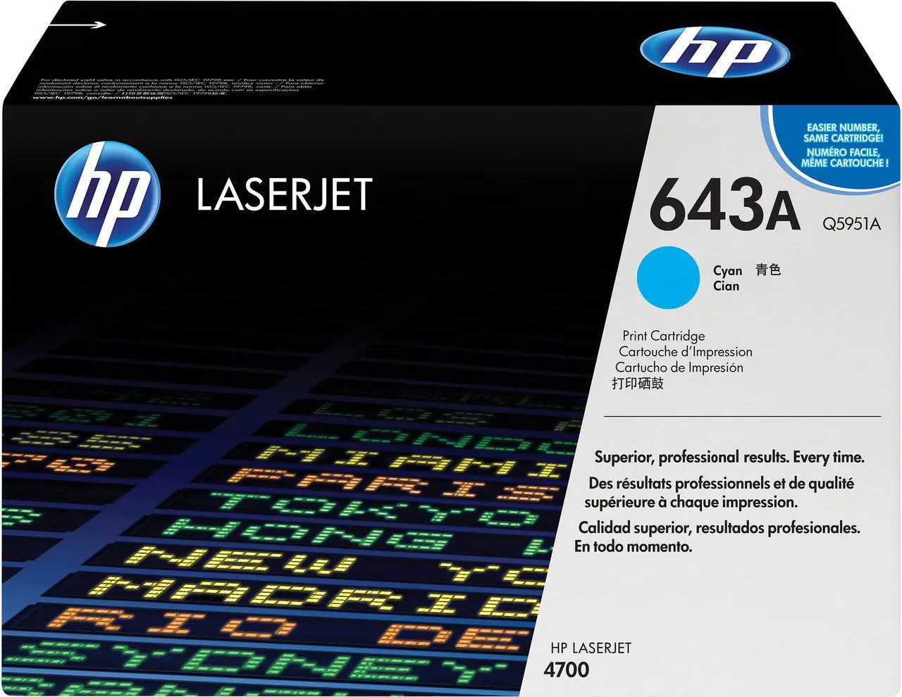HP 643A Cyan LaserJet Toner Cartridge (Q5951A) - Newegg.com
