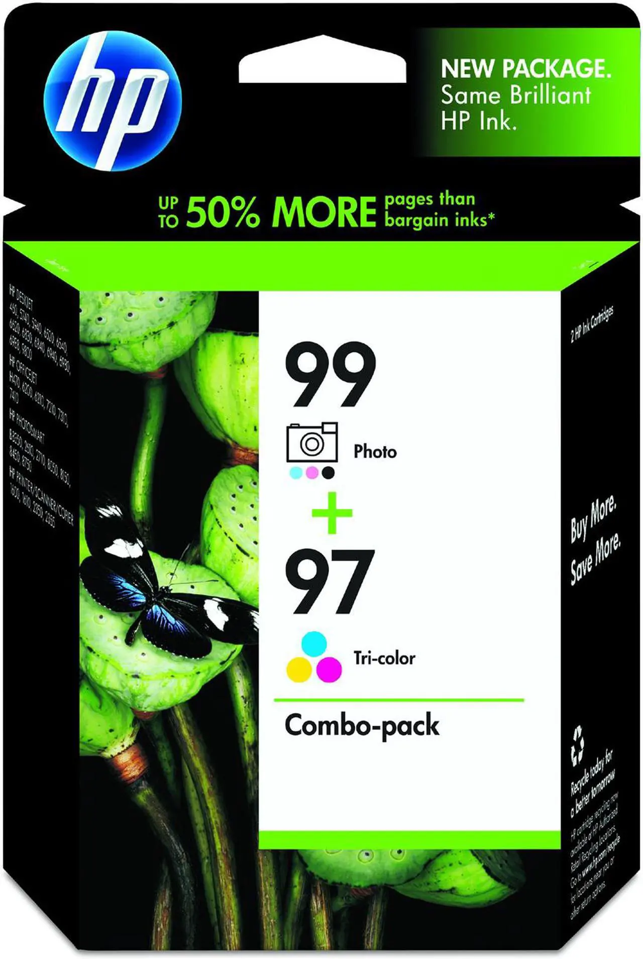 HP 97/99 Black/Tri-color Inkjet Print Cartridge Combo Pack (C9517FN#140 ...