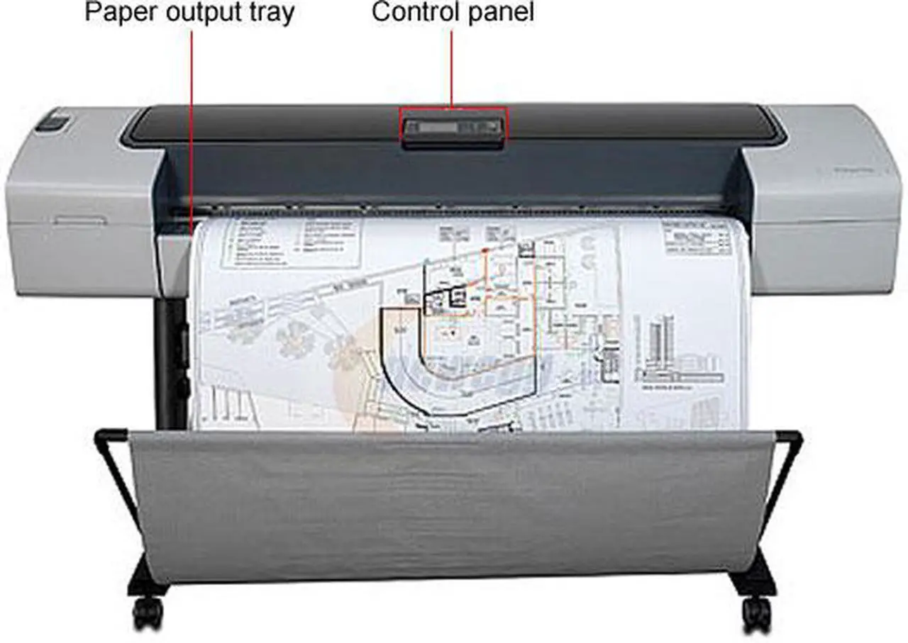 HP Designjet T1100 Q6687A Ethernet (RJ-45) / USB InkJet Large Format ...