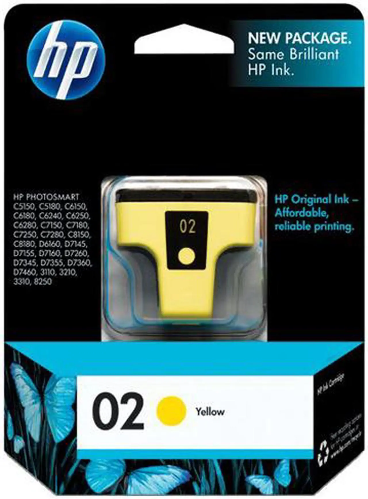 HP 02 Yellow Ink Cartridge (C8773WN#140) - Newegg.com
