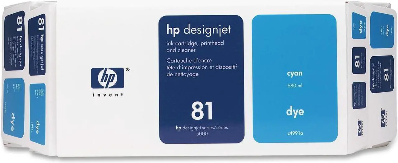 HP 81 Cyan Dye Ink Cartridge and Printhead Value Pack (C4991A) - Newegg.com