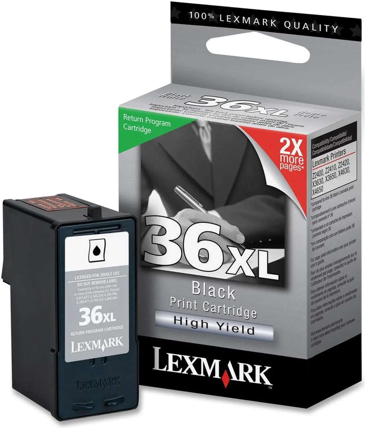 Lexmark 36XL High Yield Return Program Ink Cartridge - Black - Newegg.com