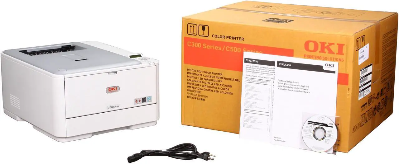 OKIDATA C330dn Workgroup Up to 25 ppm Color LED Network Printer ...