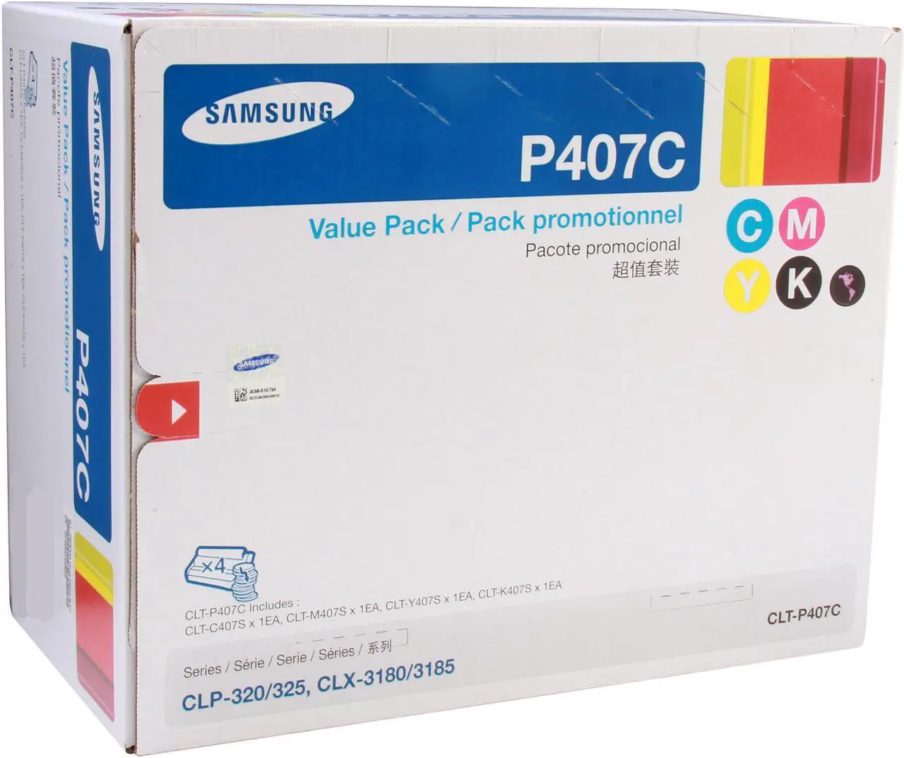 Samsung CLT-P407C Toner Cartridge - Black, Yellow, Cyan, Magenta ...
