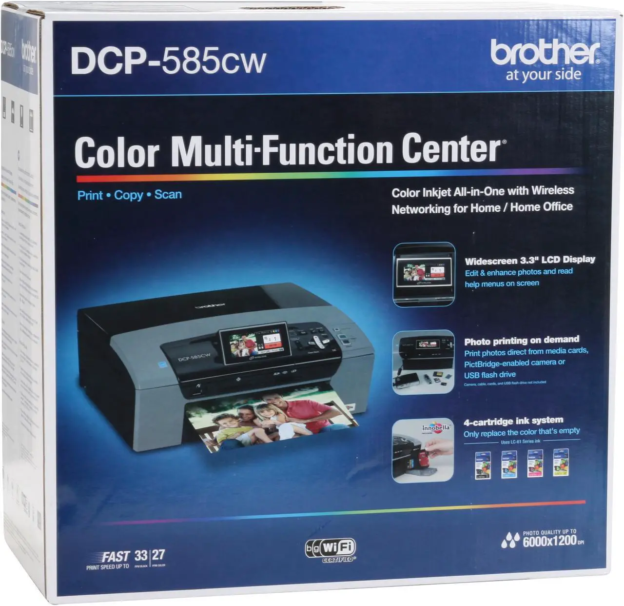 Brother DCP series DCP-585CW Ethernet (RJ-45) / USB / Wi-Fi InkJet MFC ...