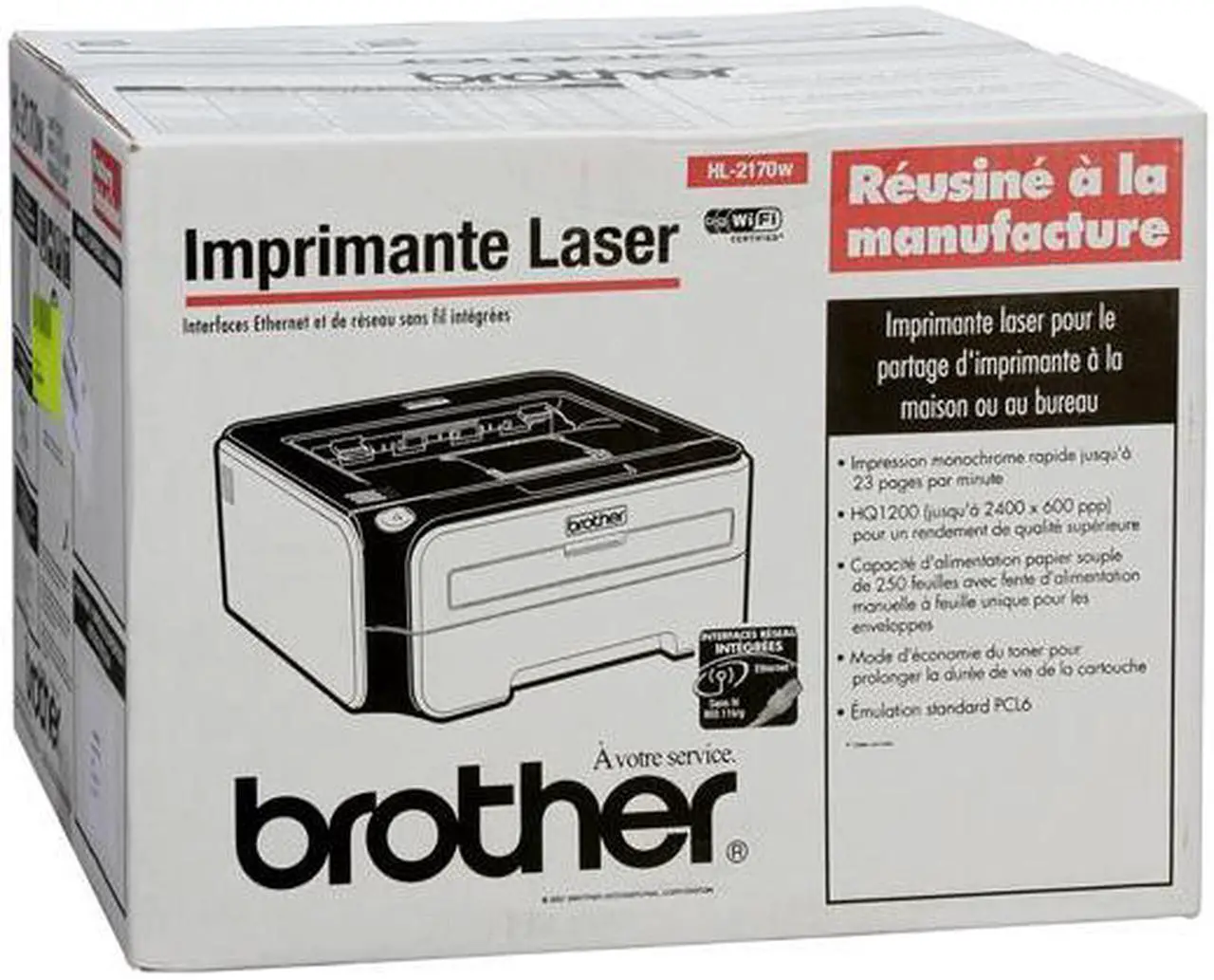 Refurbished: Brother HL Series EHL-2170W Workgroup Monochrome Ethernet ...