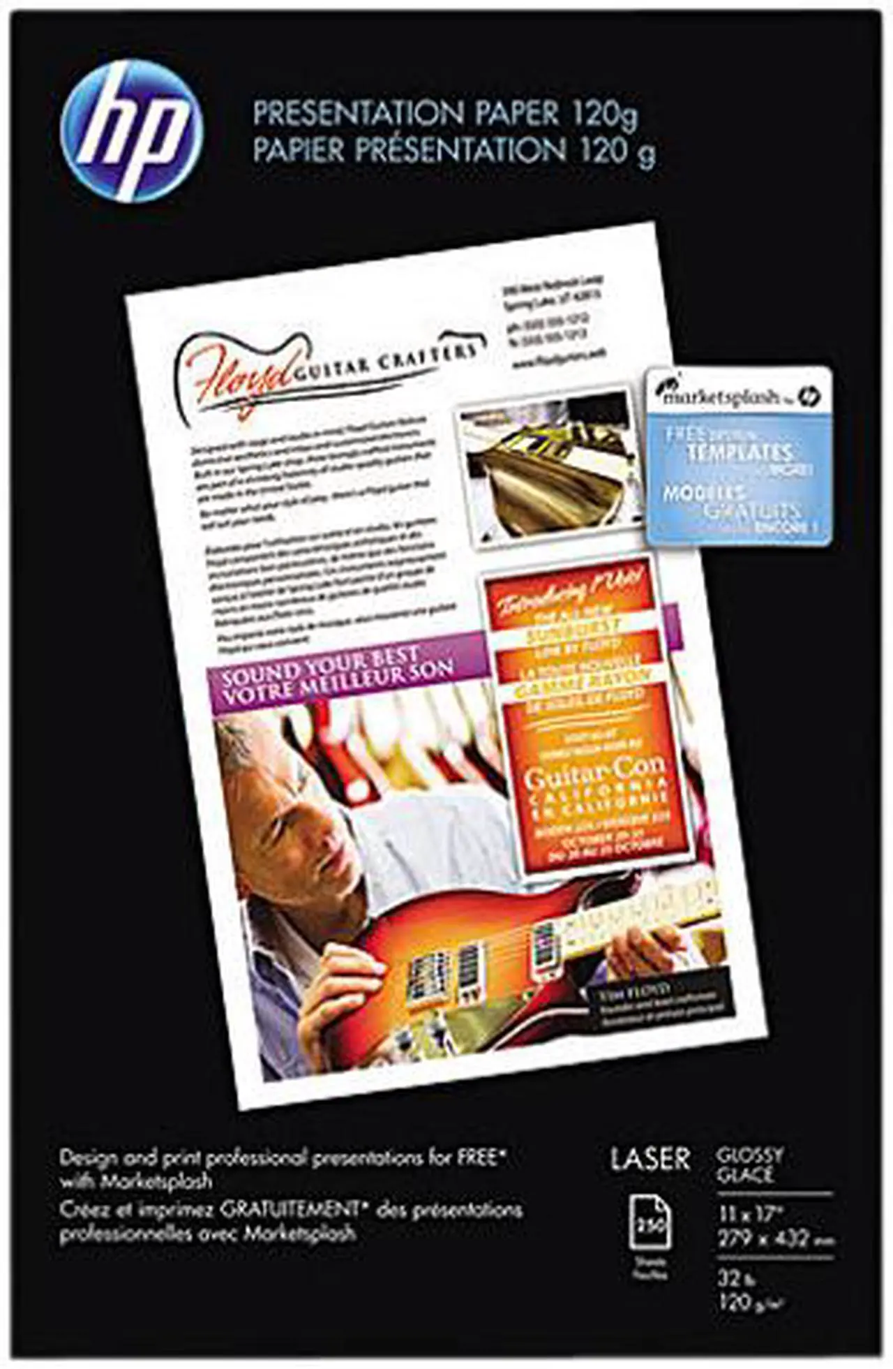HP Q2547A Laser Paper Ledger/Tabloid - 11" x 17" - Glossy - 97 ...