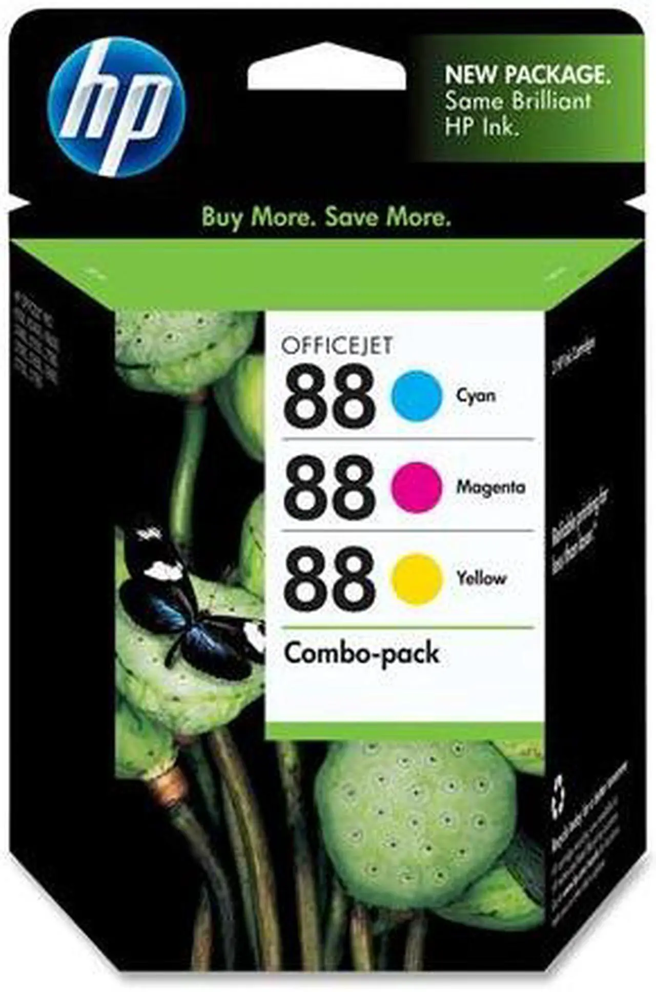 HP 88 Cyan/Magenta/Yellow Officejet Ink Cartridges Combo Ppack (CC606FN ...