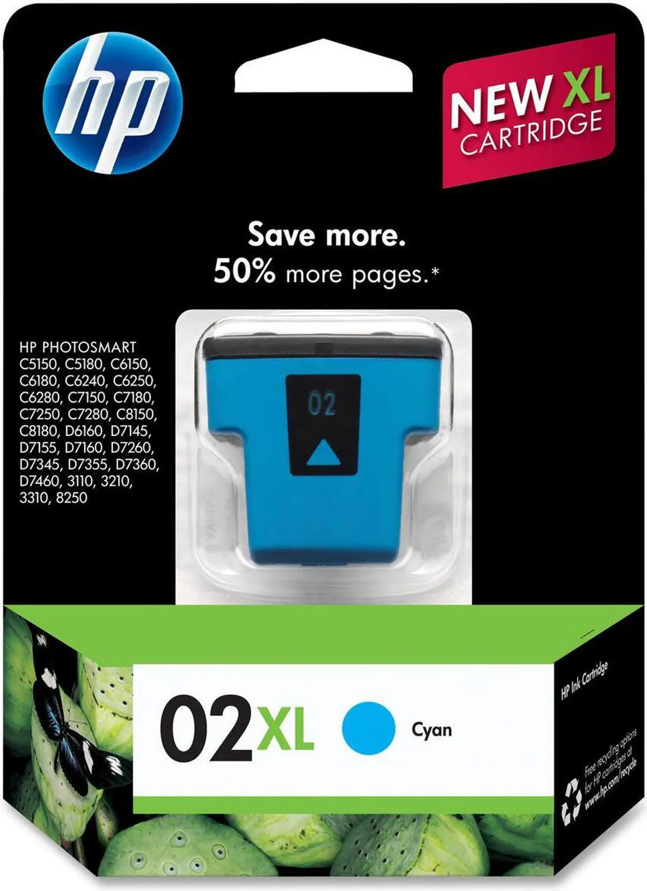 HP 02XL Cyan Ink Cartridge (C8730WN#140) - Newegg.com