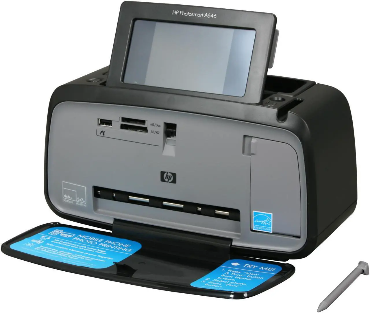 HP Photosmart A646 CC001A Bluetooth / USB InkJet Photo Color Printer ...