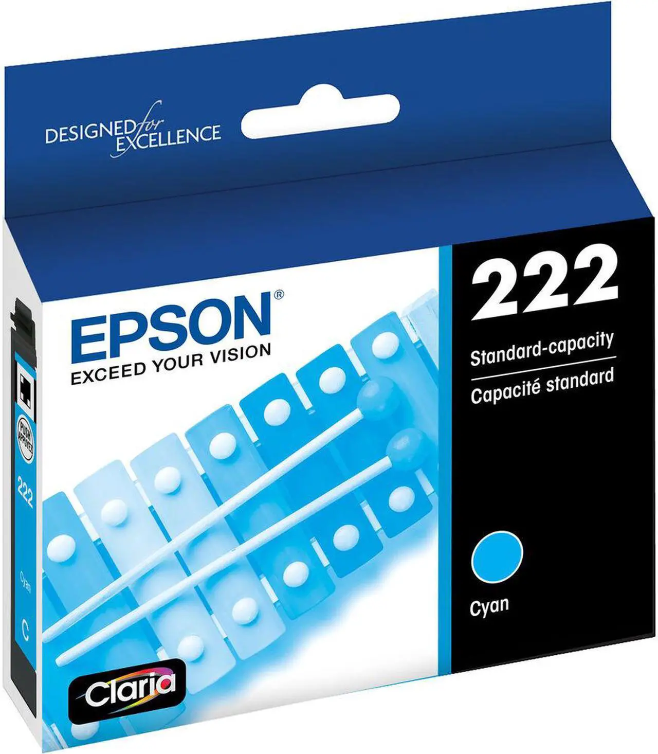 Epson Claria T222 Standard Capacity Cyan Ink Cartridge - Cysn T222220-S ...